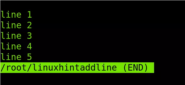 Hvordan legge til en linje på slutten av en fil i Linux 32_11