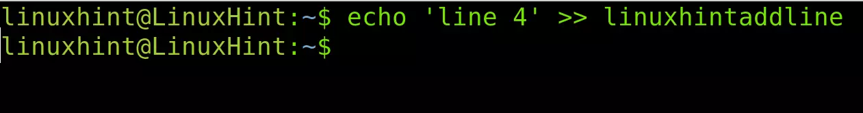 Como engadir unha liña ao final dun ficheiro en Linux 32_3
