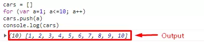 Skikking push() Metode in JavaScript | Verduidelik 3313_3