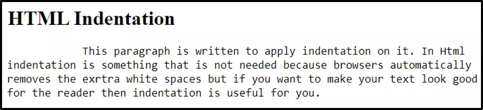 HTML मध्ये इंडेंट कसे करावे 3323_1