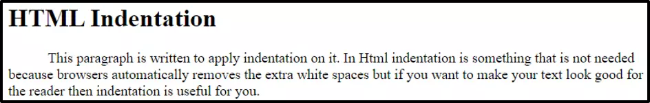 HTML मध्ये इंडेंट कसे करावे 3323_3