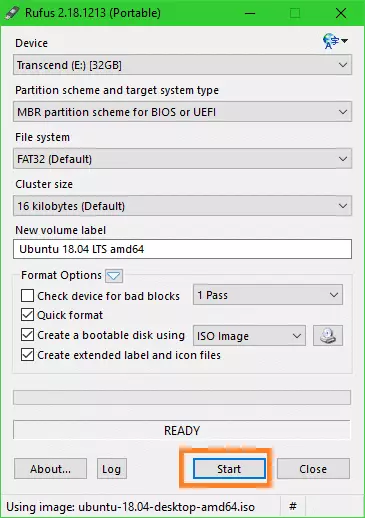 Rufus USB bootable për të instaluar Ubuntu 18.04 LTS 3331_17