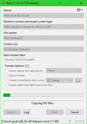 Rufus USB d'arrencada per instal·lar Ubuntu 18.04 LTS 3331_21