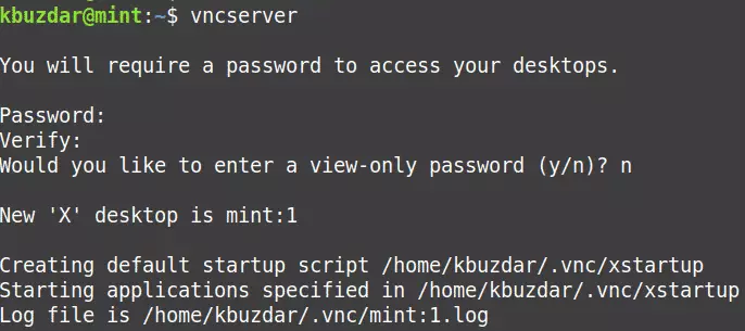 התקן שרת VNC על Linux Mint 20 3346_3
