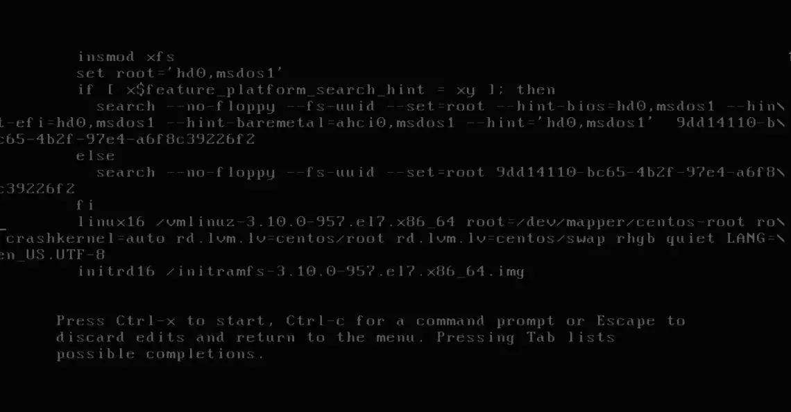 Recuperéieren Root Passwuert ënner CentOS 3353_2