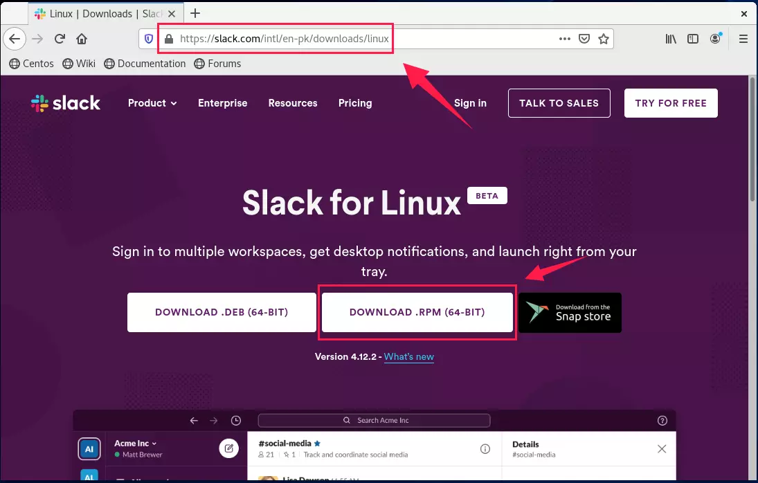 CentOS 8-ൽ Slack എങ്ങനെ ഇൻസ്റ്റാൾ ചെയ്യാം 3355_3