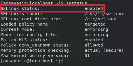 Kā pārbaudīt SELinux statusu? 3364_2