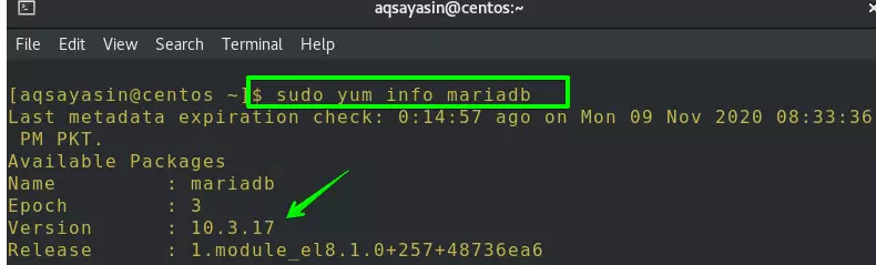قم بتثبيت Centos 8 وابدأ مع MariaDB 3366_2