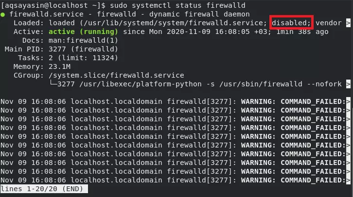 CentOS 8 Firewall-y öçüriň 3367_11