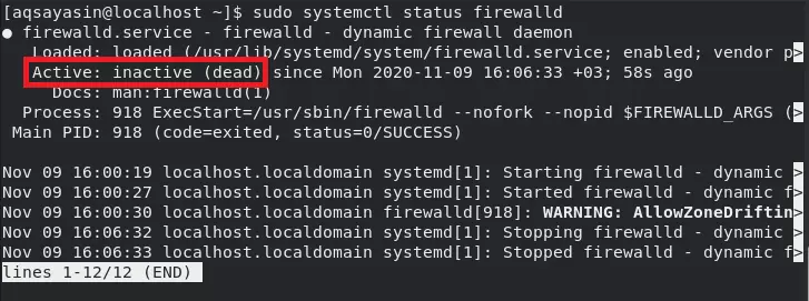 CentOS 8 Firewall auszeschalten 3367_7