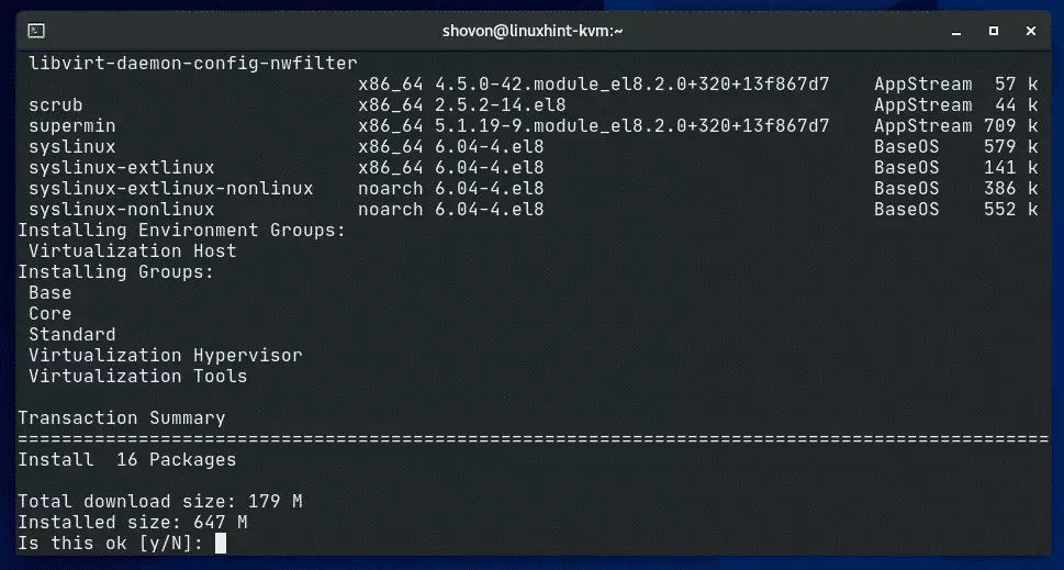 Bagaimana untuk memasang KVM/QEMU pada CentOS 8 3372_15