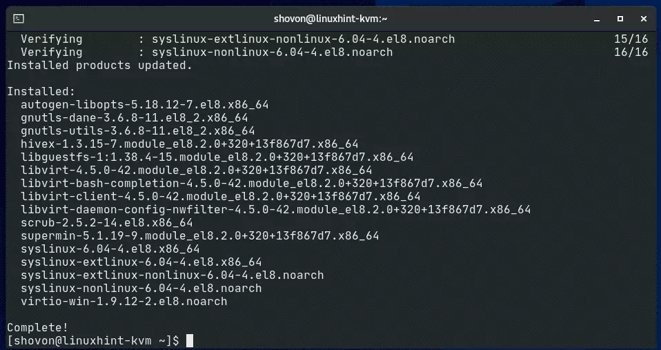 Otu esi etinye KVM/QEMU na CentOS 8 3372_18