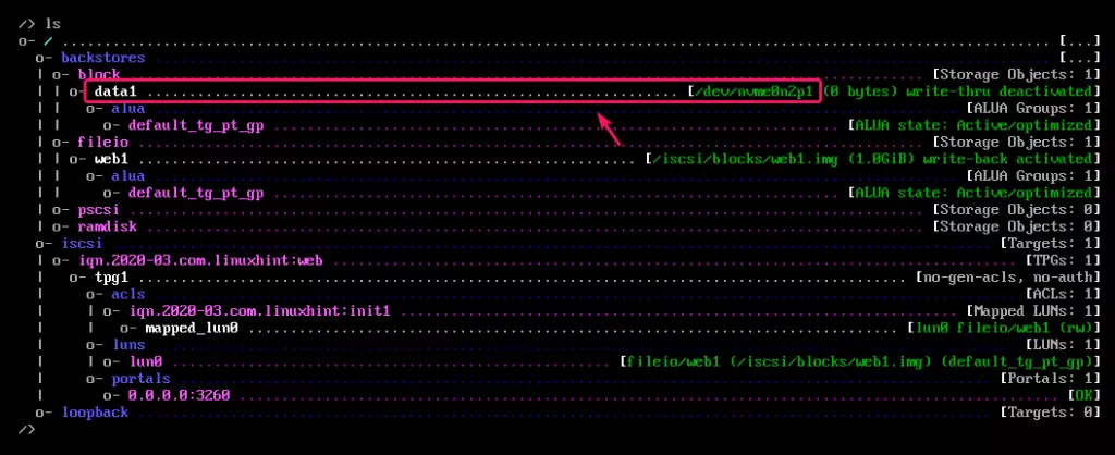 Konzani iSCSI Storage Server pa CentOS 8 3373_31