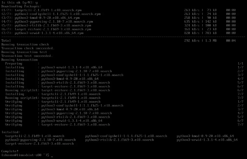 Konzani iSCSI Storage Server pa CentOS 8 3373_7