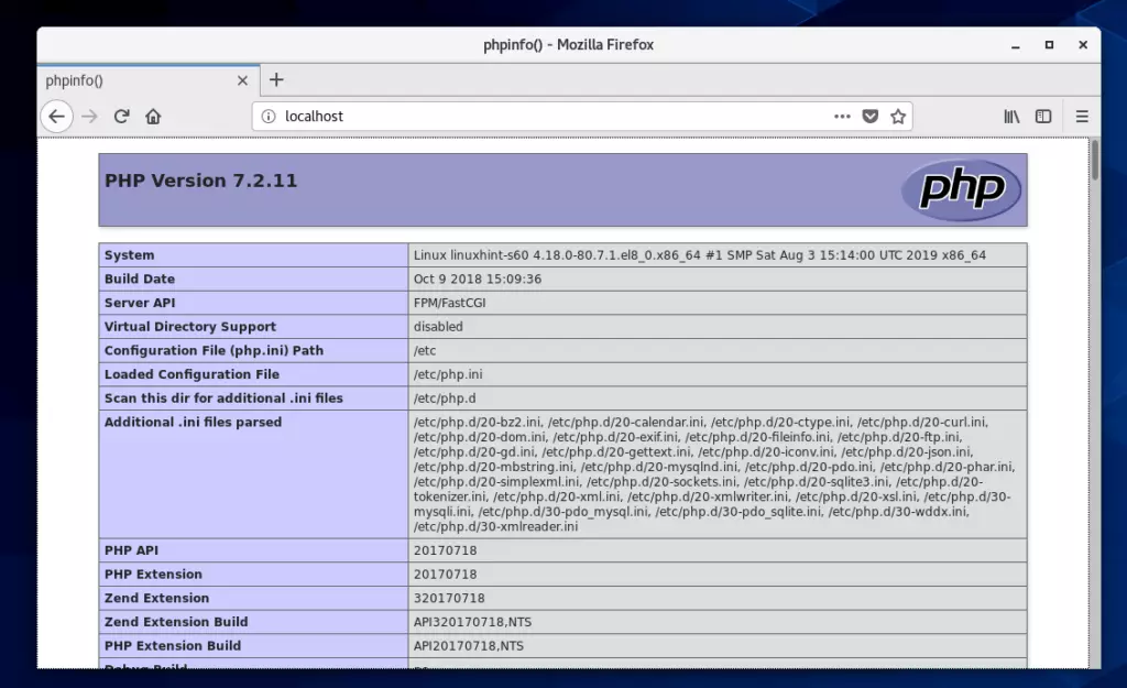 PHP ويب ڊولپمينٽ لاءِ CentOS 8 تي LAMP سرور ترتيب ڏيو 3378_33