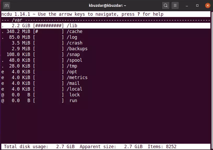 Vérifier la taille du répertoire sous Linux 339_15