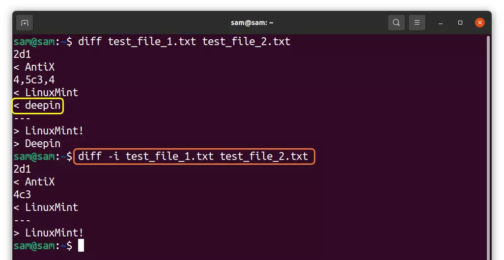 Hur man jämför två filer i Linux 341_10