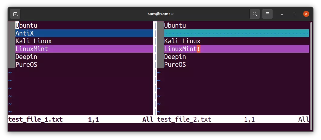 Sådan sammenlignes to filer i Linux 341_13