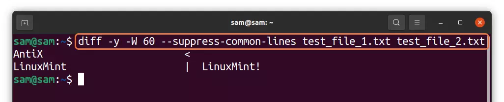 Linux ရှိ ဖိုင်နှစ်ခုကို နှိုင်းယှဉ်နည်း 341_4