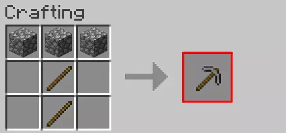 Conas a dhéanamh pickaxe i minecraft 3436_5