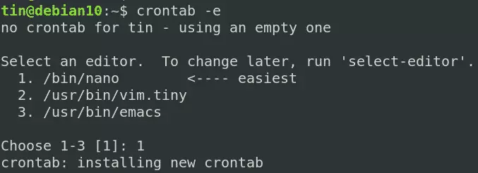 Crontab fil-Linux