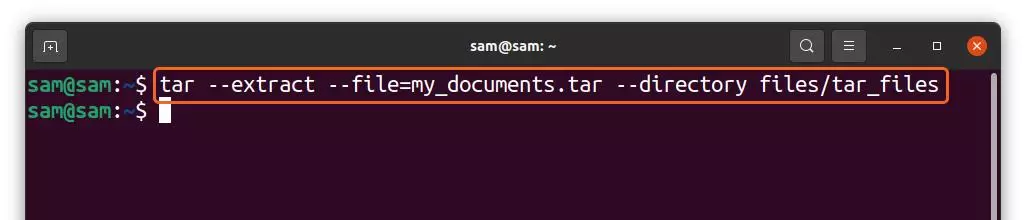 Cum să extrageți fișierele Tar într-un anumit director în Linux 353_2