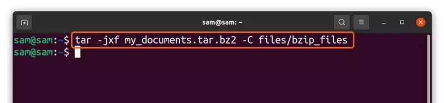 Linux의 특정 디렉토리에 Tar 파일을 추출하는 방법 353_6
