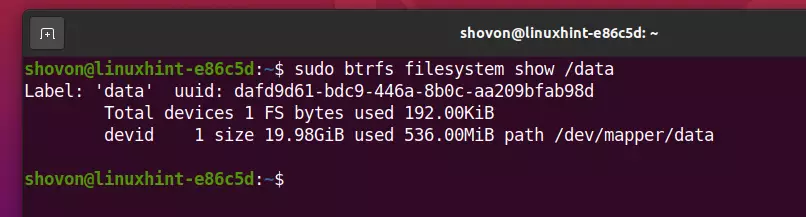 Como criptografar um sistema de arquivos Btrfs? 3571_35