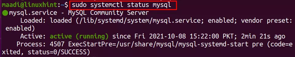 כיצד להפעיל מחדש את MySQL באובונטו 3613_3