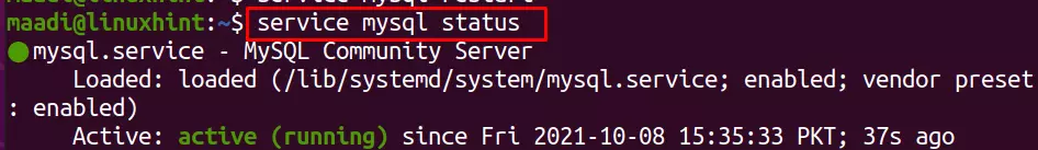 Si të rinisni MySQL në Ubuntu 3613_6