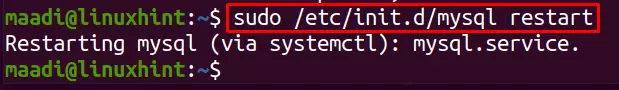 Si të rinisni MySQL në Ubuntu 3613_7