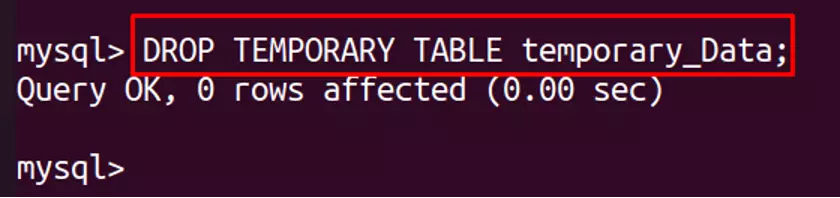 كيفية استخدام عبارة جدول SELECT INTO TEMP في MySQL 3618_8