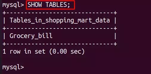 「存在しない場合」手法を使用してMySQLでテーブルを作成する方法 3621_7