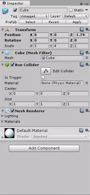 Unity3D Inspector Window