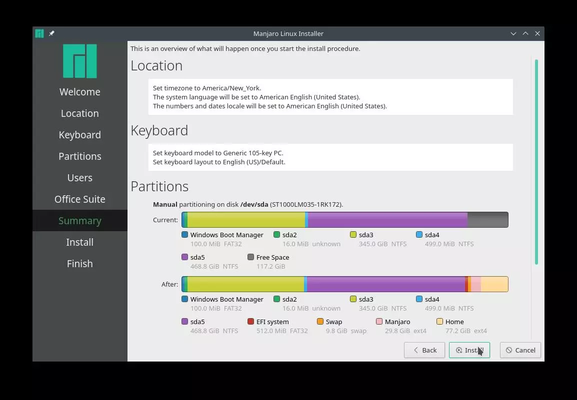 Mokhoa oa ho Dual Boot Manjaro Linux ka Windows 10 3653_17