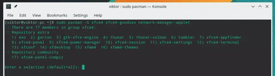 ຕິດຕັ້ງ Xfce ໃນ Manjaro Linux 3665_2
