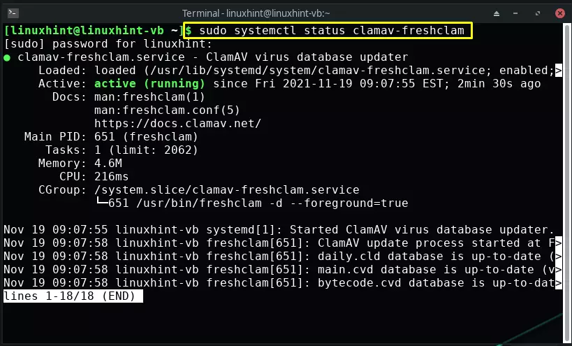 Cómo instalar y usar ClamAV en Manjaro Linux 3668_12