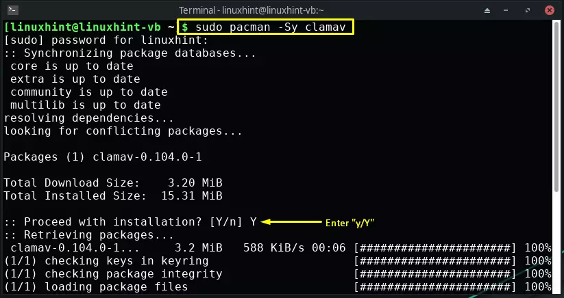 A ClamAV telepítése és használata Manjaro Linux rendszeren 3668_3