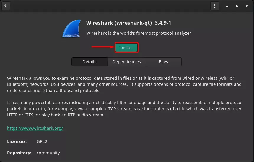 Manjaro Linux-da Wireshark-y nädip gurmaly we ulanmaly 3674_4