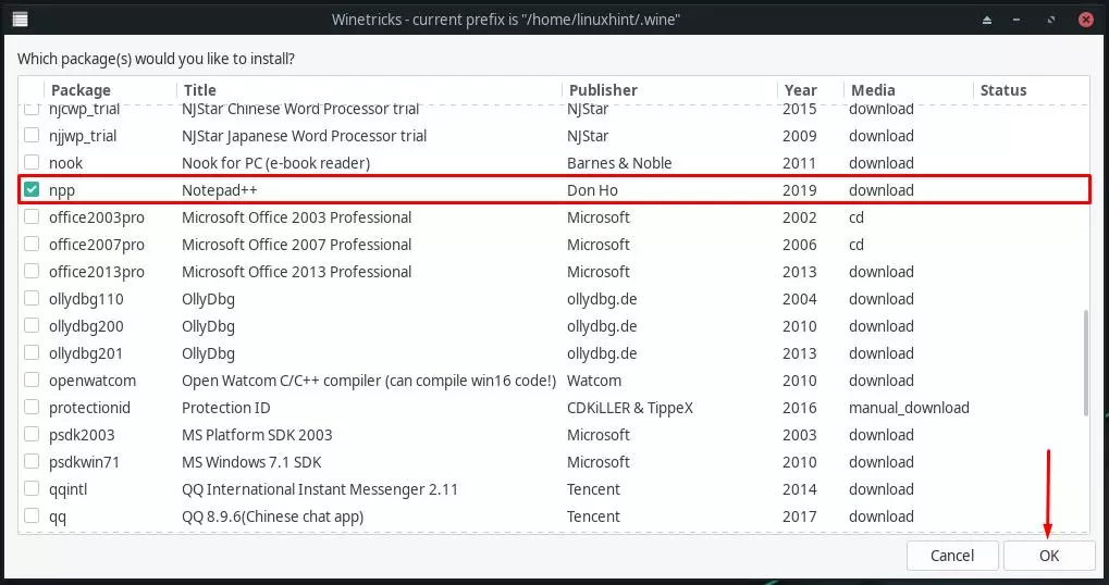 Yuav ua li cas rau nruab Wine ntawm Manjaro 3681_12