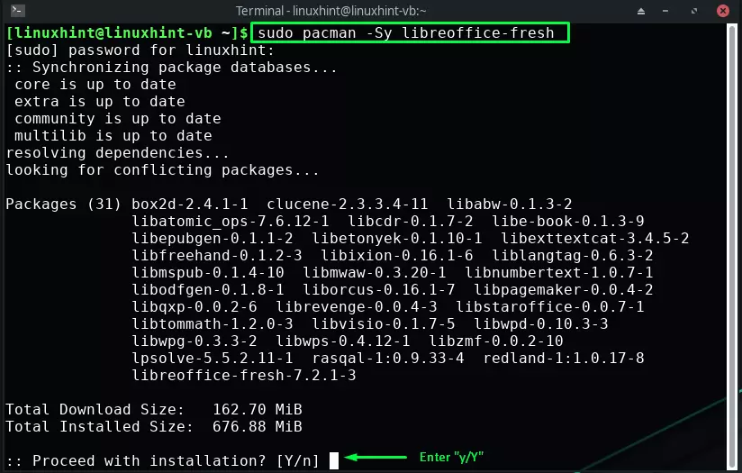 A LibreOffice telepítése a Manjaro-ra 3689_3