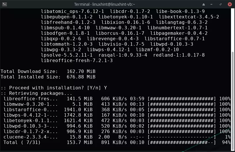 Manjaro හි LibreOffice ස්ථාපනය කරන්නේ කෙසේද 3689_4