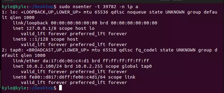 nsenter Linux ਕਮਾਂਡ ਨਾਲ ਕੰਮ ਕਰਨਾ 36_7