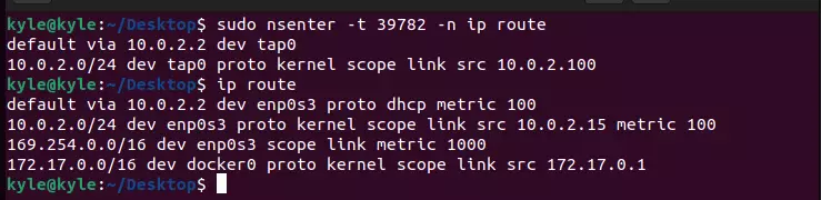 nsenter Linux കമാൻഡ് ഉപയോഗിച്ച് പ്രവർത്തിക്കുന്നു 36_9