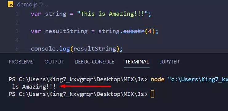 String substr() Metode dalam JavaScript | Dijelaskan 3725_3