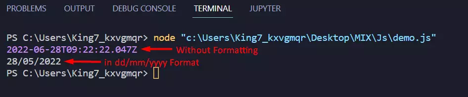 Kiel akiri la daton en formato jj/mm/jjyy en JavaScript? 3728_2