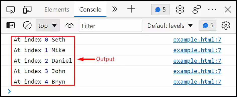 JavaScript හි අරාවක් හරහා පුනරාවර්තනය කිරීමට විවිධ ක්‍රම 3732_1