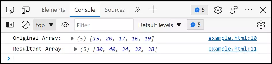 JavaScript හි අරාවක් හරහා පුනරාවර්තනය කිරීමට විවිධ ක්‍රම 3732_5