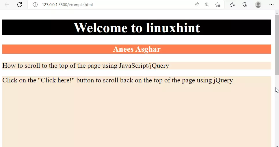 Comment faire défiler vers le haut de la page en utilisant JavaScript/jQuery 3736_2