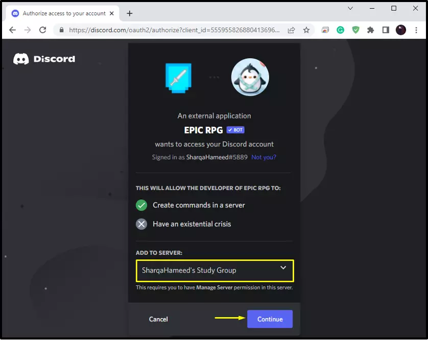 Kaip pridėti robotus prie „Discord“ serverio 3763_4